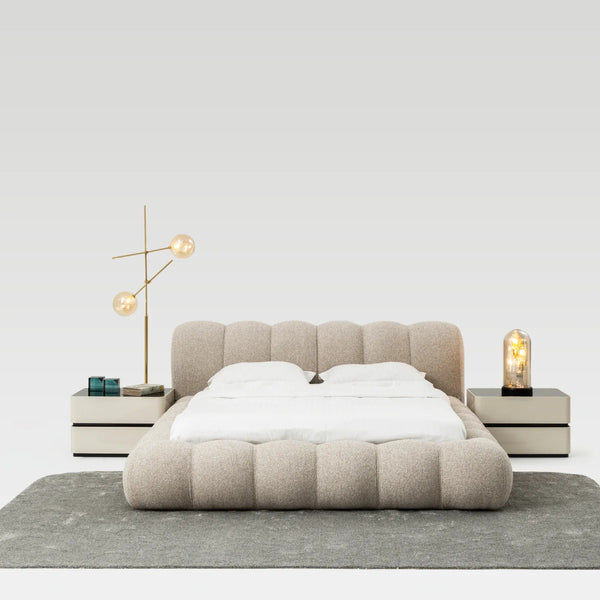 Pat tapițat modern cu somiera, Bucle – Ll Luxury light Design