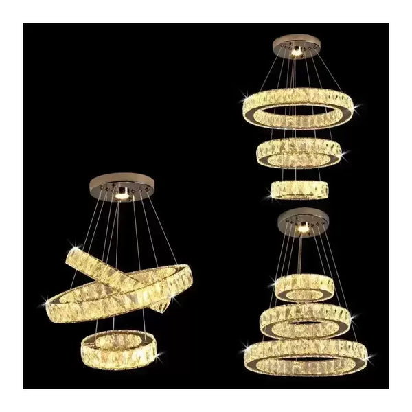 Lustra LED Cristal cu Telecomanda Can 120W Argintiu – Ll Luxury light ...